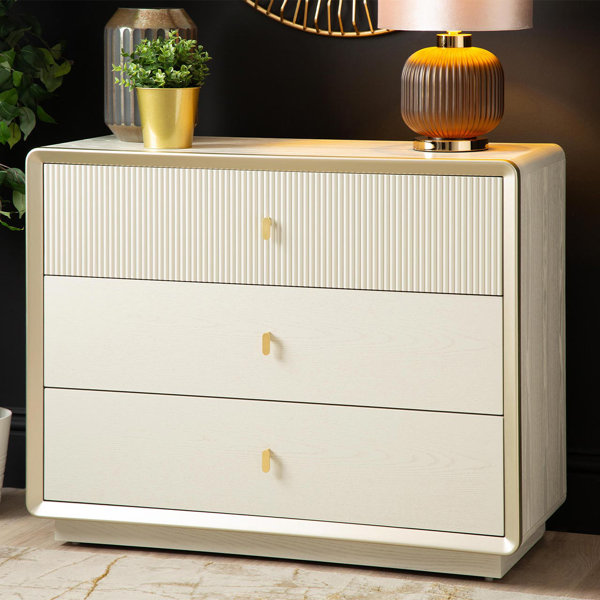 Canora Grey Azima 80cm Tall Chest of Drawer for Living & Bedroom, 3 ...