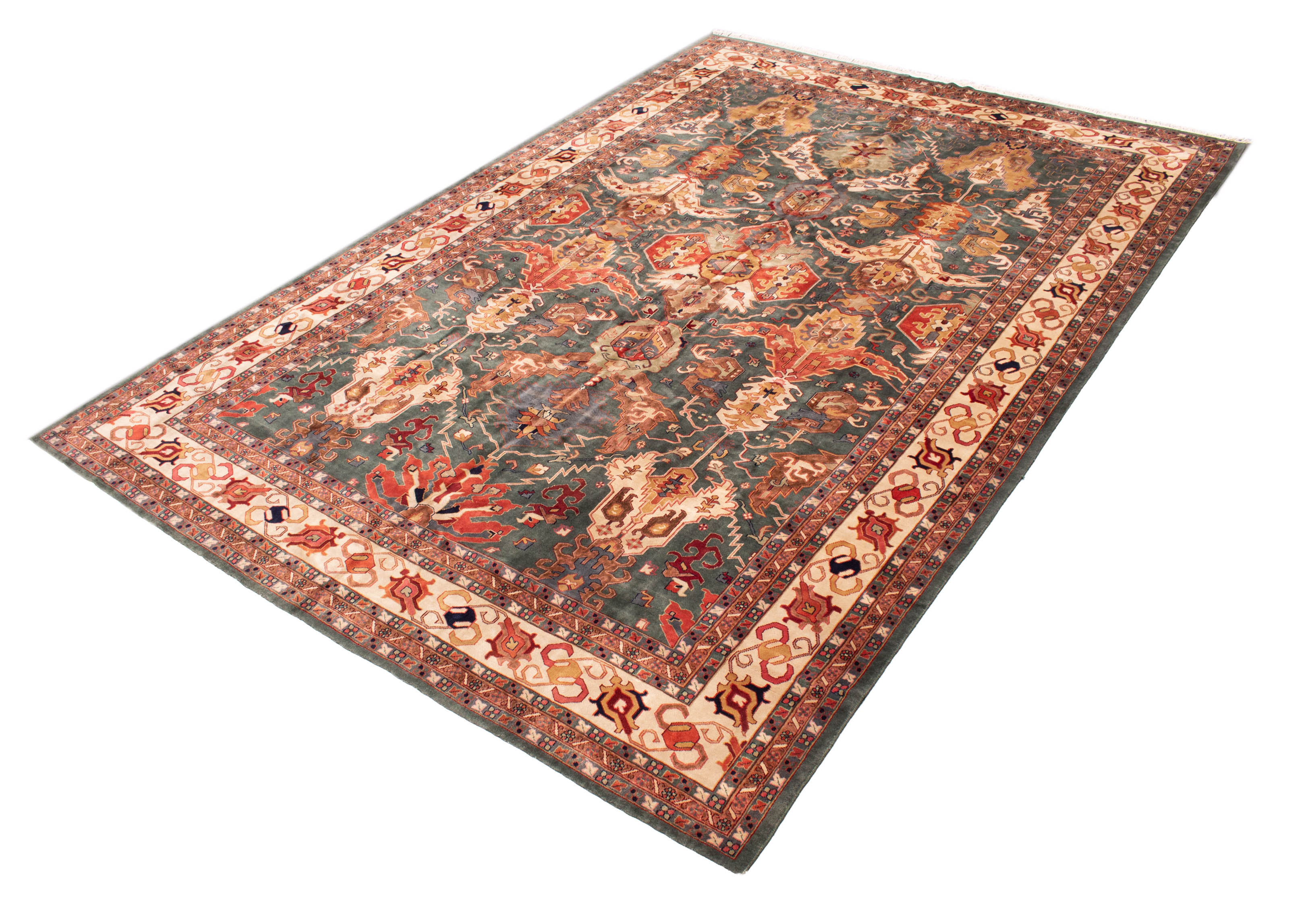 Isabelline One-of-a-Kind Marlana Hand-Knotted New Age 12' x 17'8" Area ...