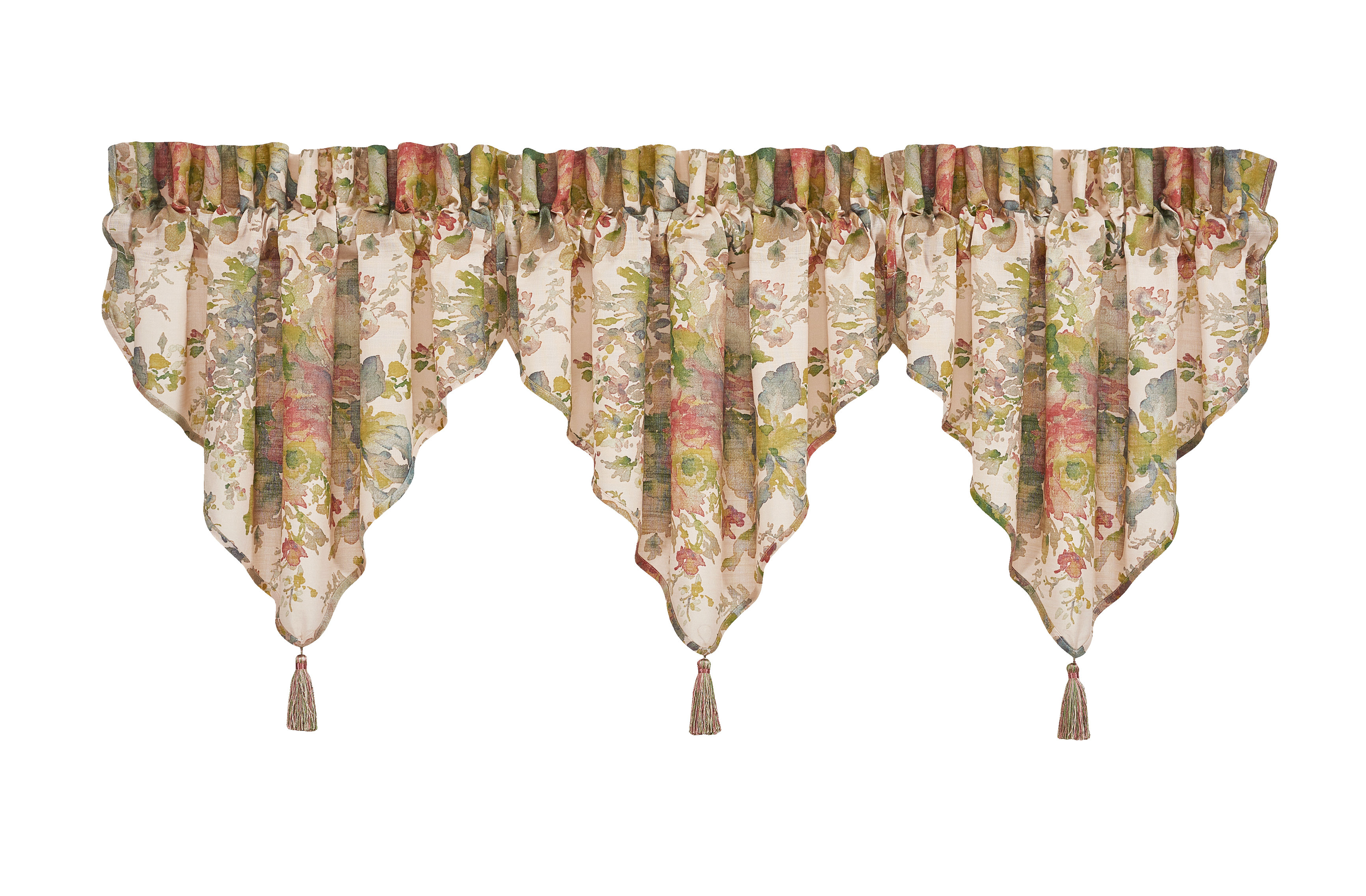 Five Queens Court Francine Ascot 40" Window Valance | Wayfair