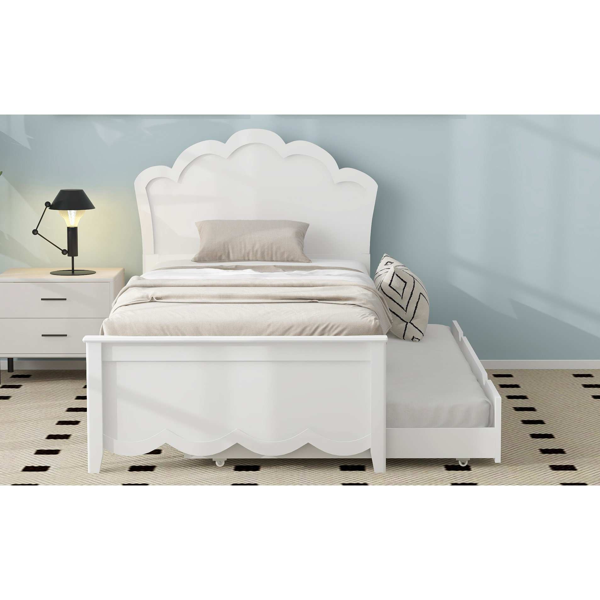 Lark Manor™ Twin Size Wood Platform Bed With Headboard And Magnificent ...