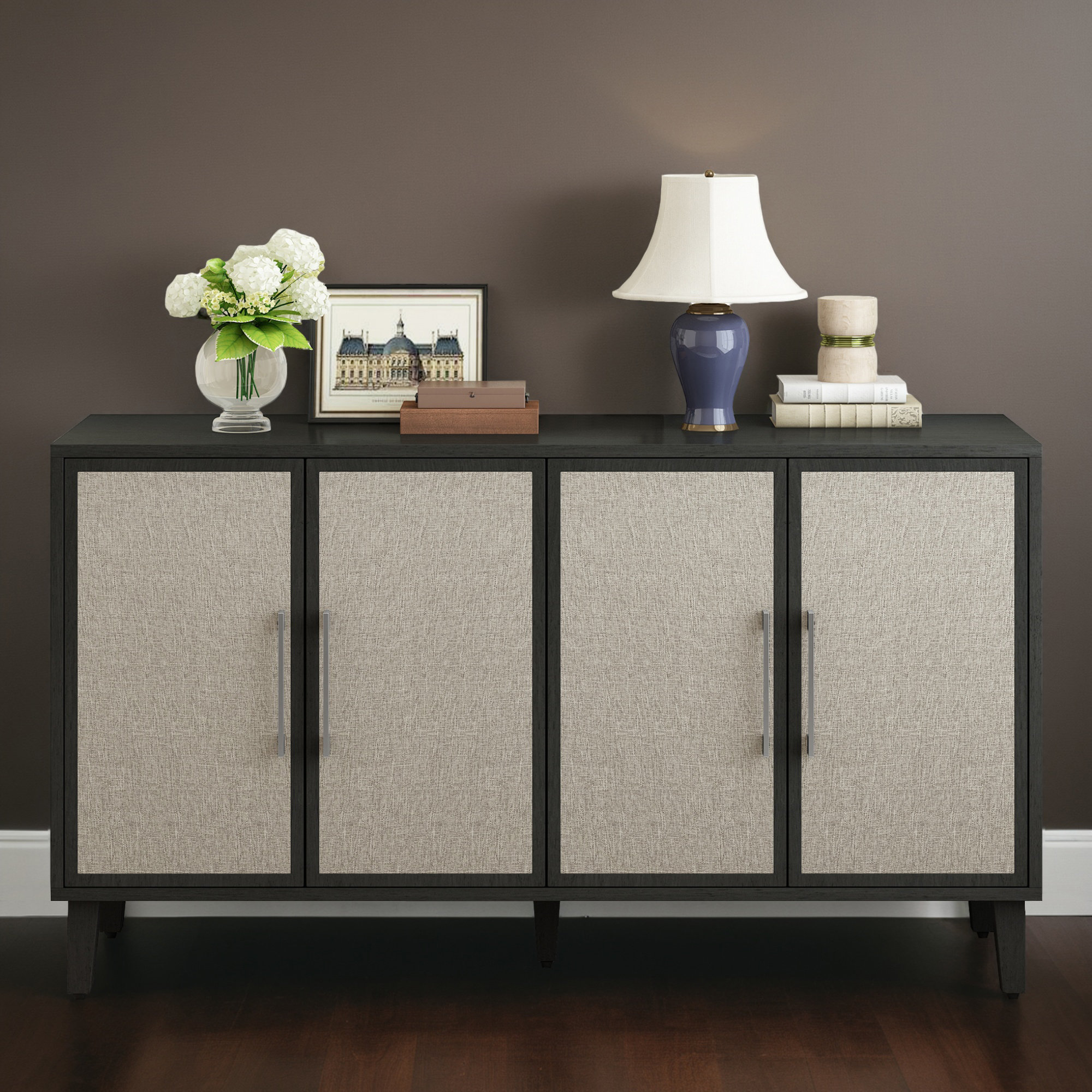 Latitude Run® 60" Kitchen Storage Sideboard Buffet Cabinet Console ...