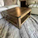 Millwood Pines Zara Square Coffee Table With 2-tier Storage Shelves ...