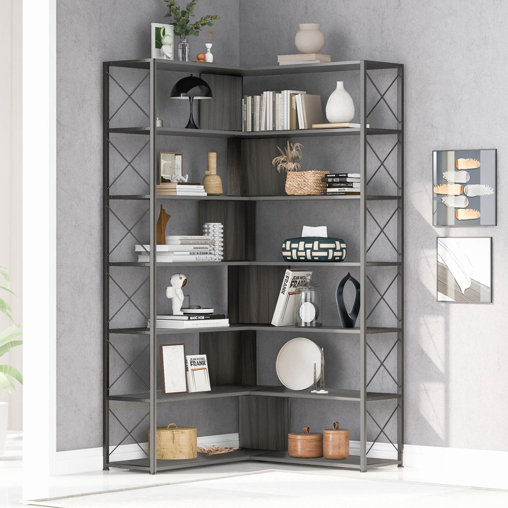 17 Stories 7-Tier Bookcase Home Office Bookshelf - Wayfair Canada