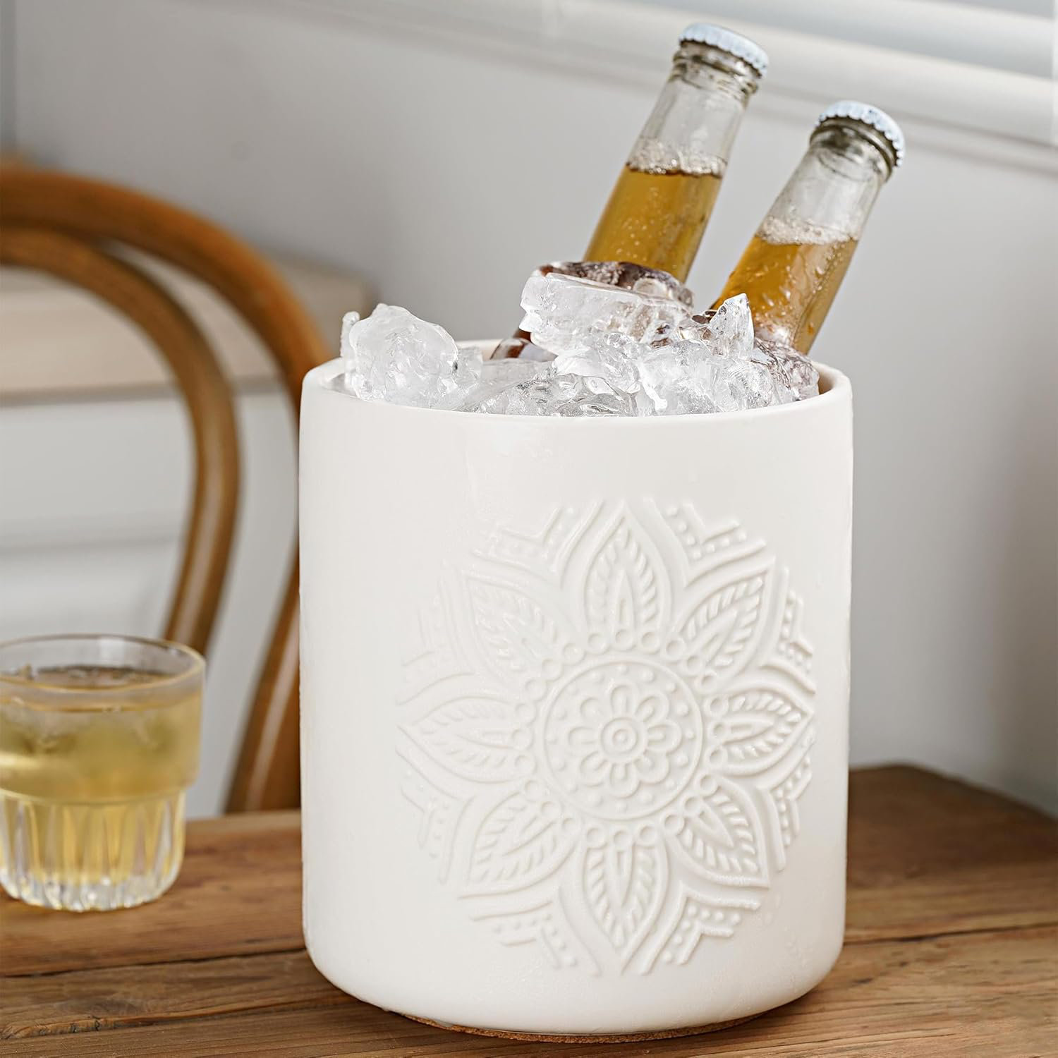 Dakota Fields Kitchen Utensil Holder, 7.2” Large Ceramic Cooking ...