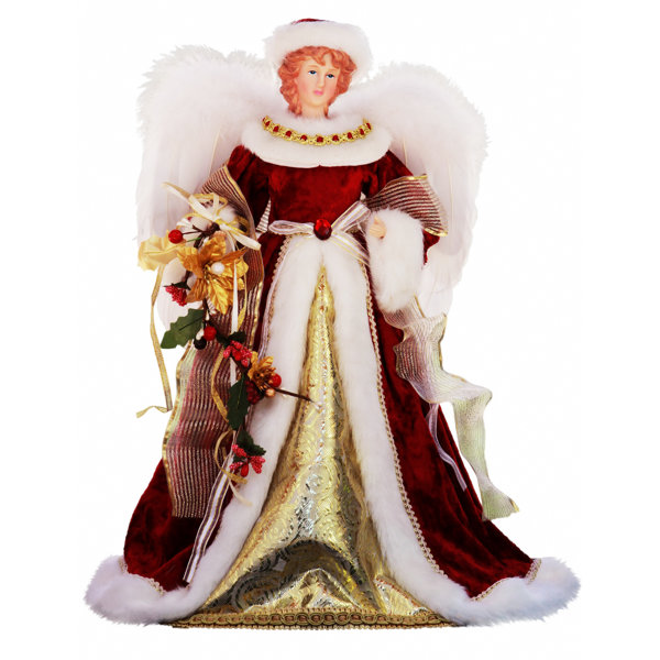 The Holiday Aisle® Floral Angel Christmas Tree Topper & Reviews | Wayfair