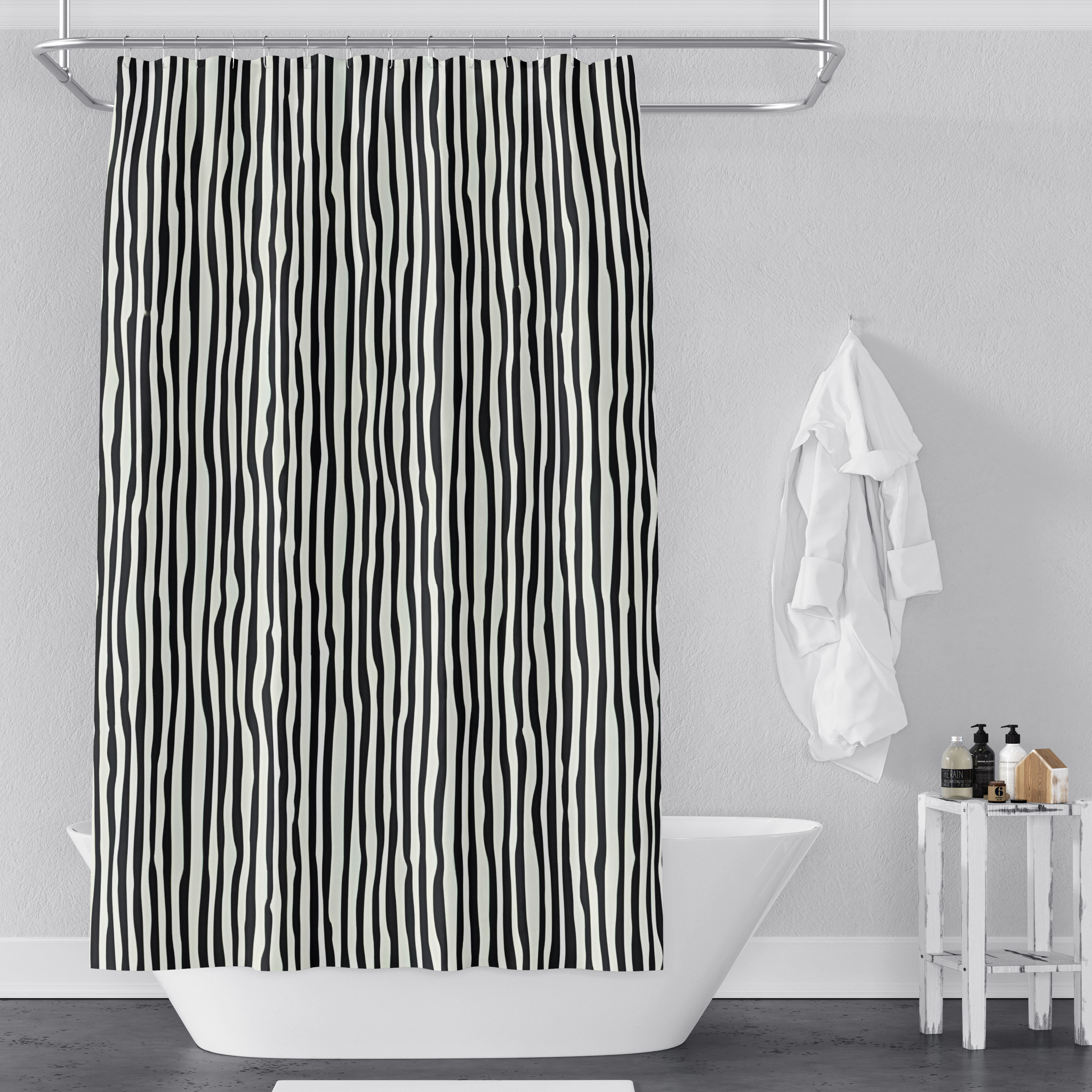 East Urban Home Cordaris Striped Shower Curtain | Wayfair