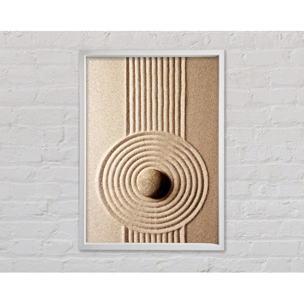 Bright Star Circular Sand Script Zen - Single Picture Frame Art Prints ...