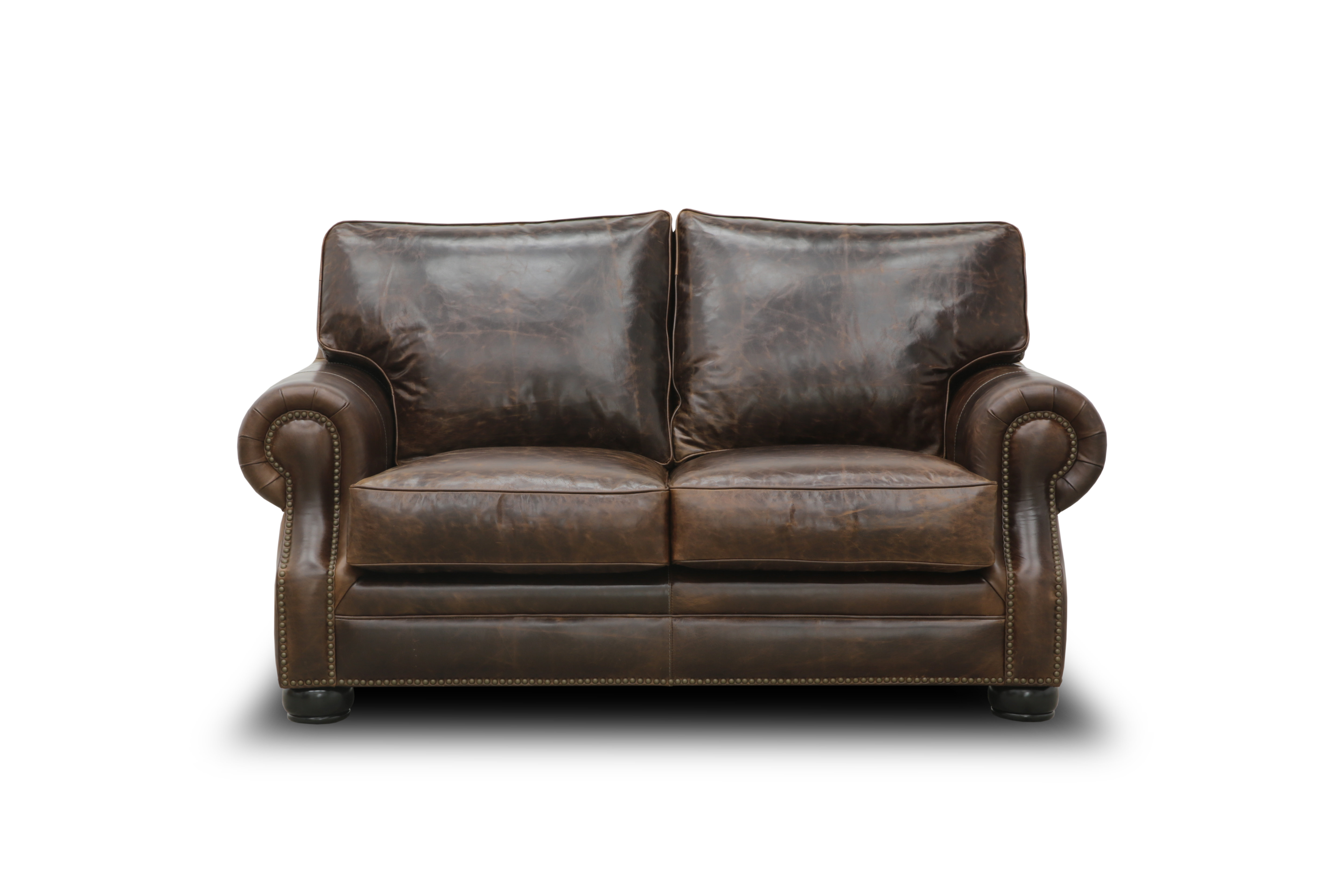 Eleanor Rigby Royale 68'' Genuine Leather Rolled Arms Loveseat | Wayfair