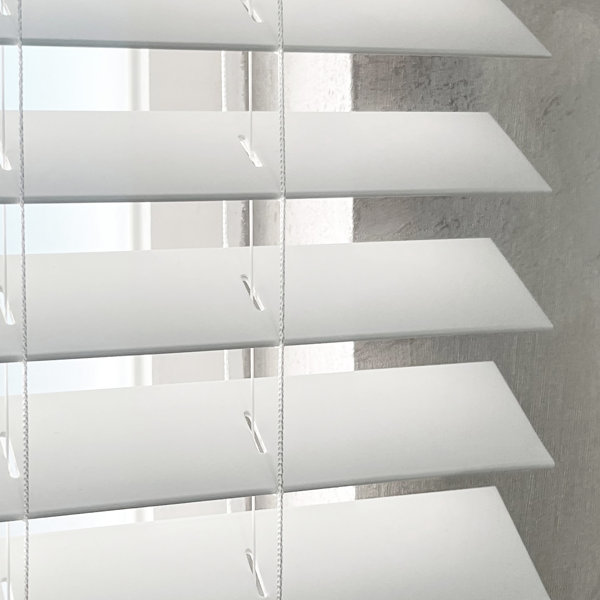 Décor Elements Cordless 2" Smooth Faux Wood Sidelight Single Blind ...