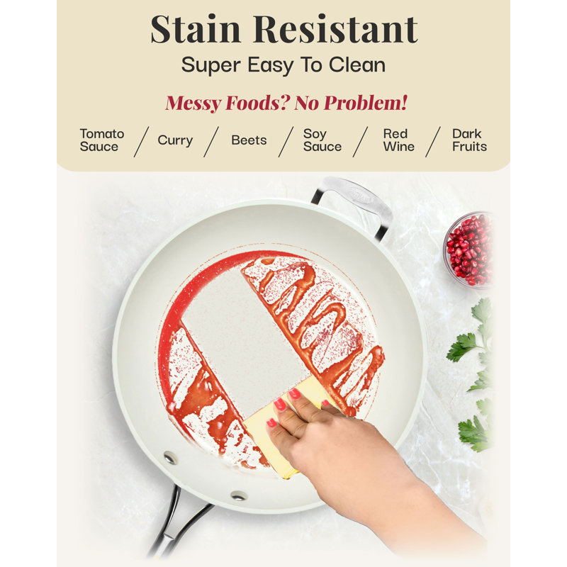 Gotham Steel Naturals Cream Ultra Nonstick Ceramic 5.5 Qt Jumbo Cooker ...