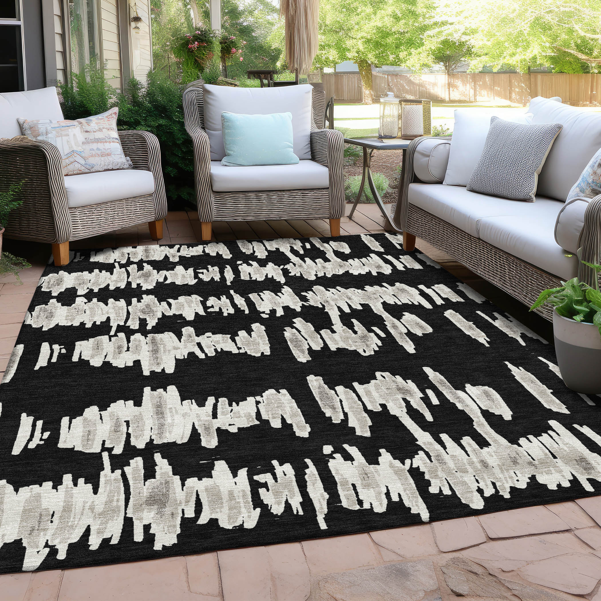 Langley Street Maliana Indoor/Outdoor Area Rug with Non-Slip Backing ...