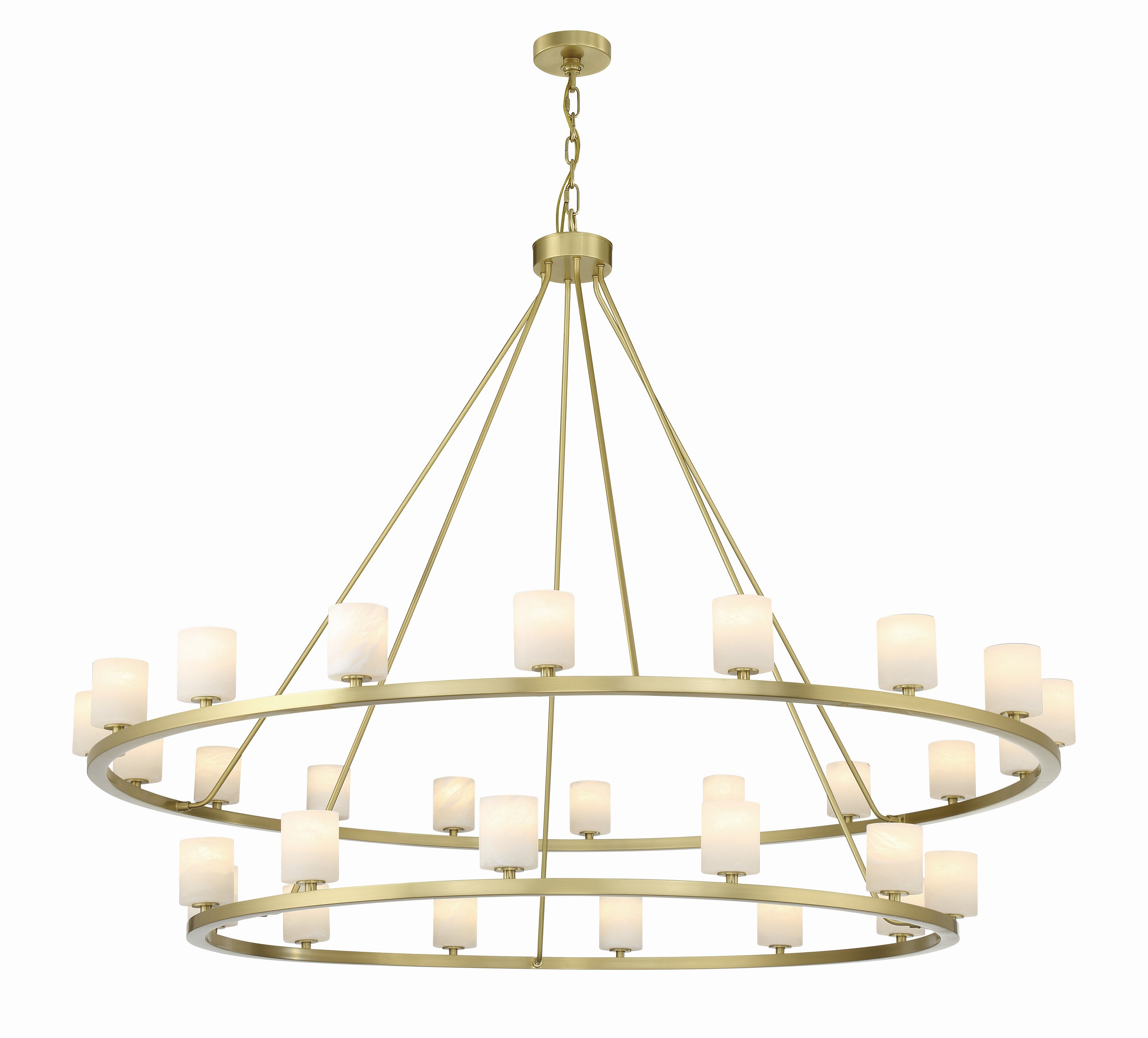 Everly Quinn Lustre en roue de chariot à 30 lumières Rashana - Wayfair ...
