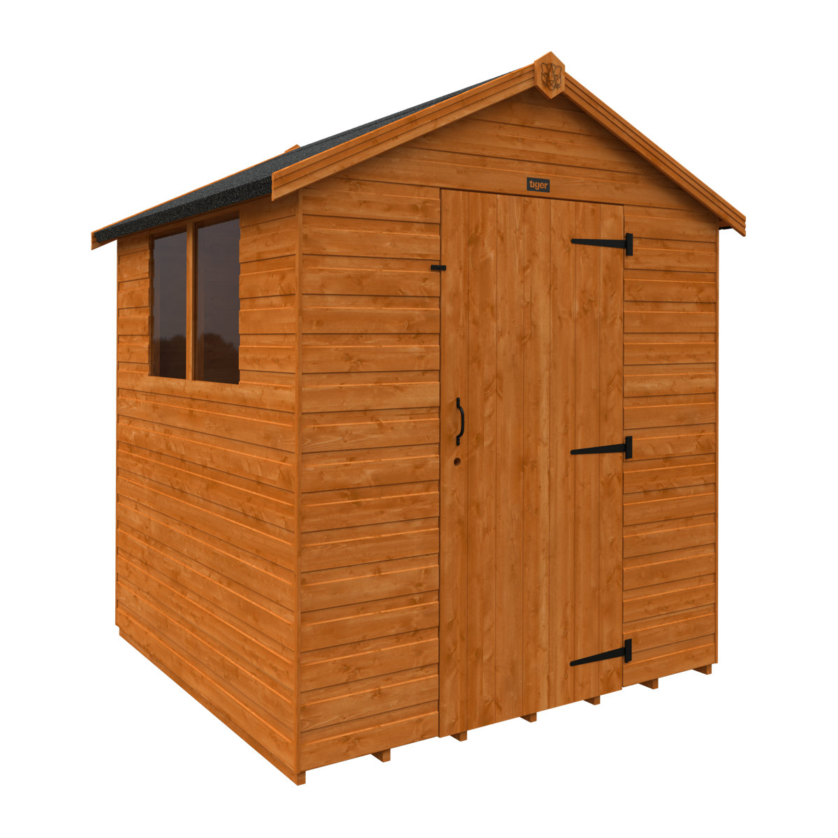 Tiger Sheds Tiger 6 ft. W x 6 ft. D Solid Wood Shiplap Steep Slope ...