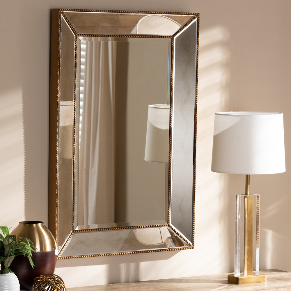 Charlton Home® Cady Glass Flat Wall Mirror & Reviews | Wayfair