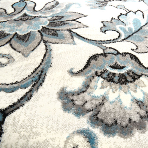 Laurel Foundry Modern Farmhouse Performance Ivory/Blue Rug & Reviews ...