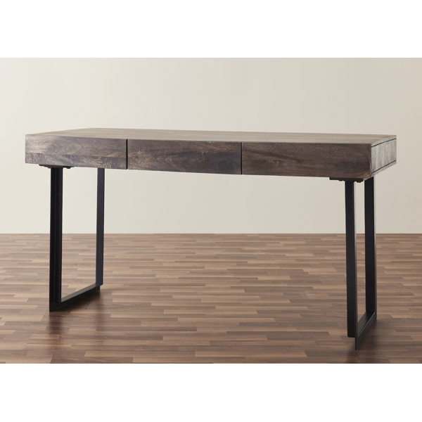 Joss & Main Mullins Solid Wood Top Metal Base Writing Desk & Reviews ...