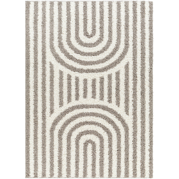 Corrigan Studio® Rectangle Machine Woven Shag Polyester Area Rug in ...