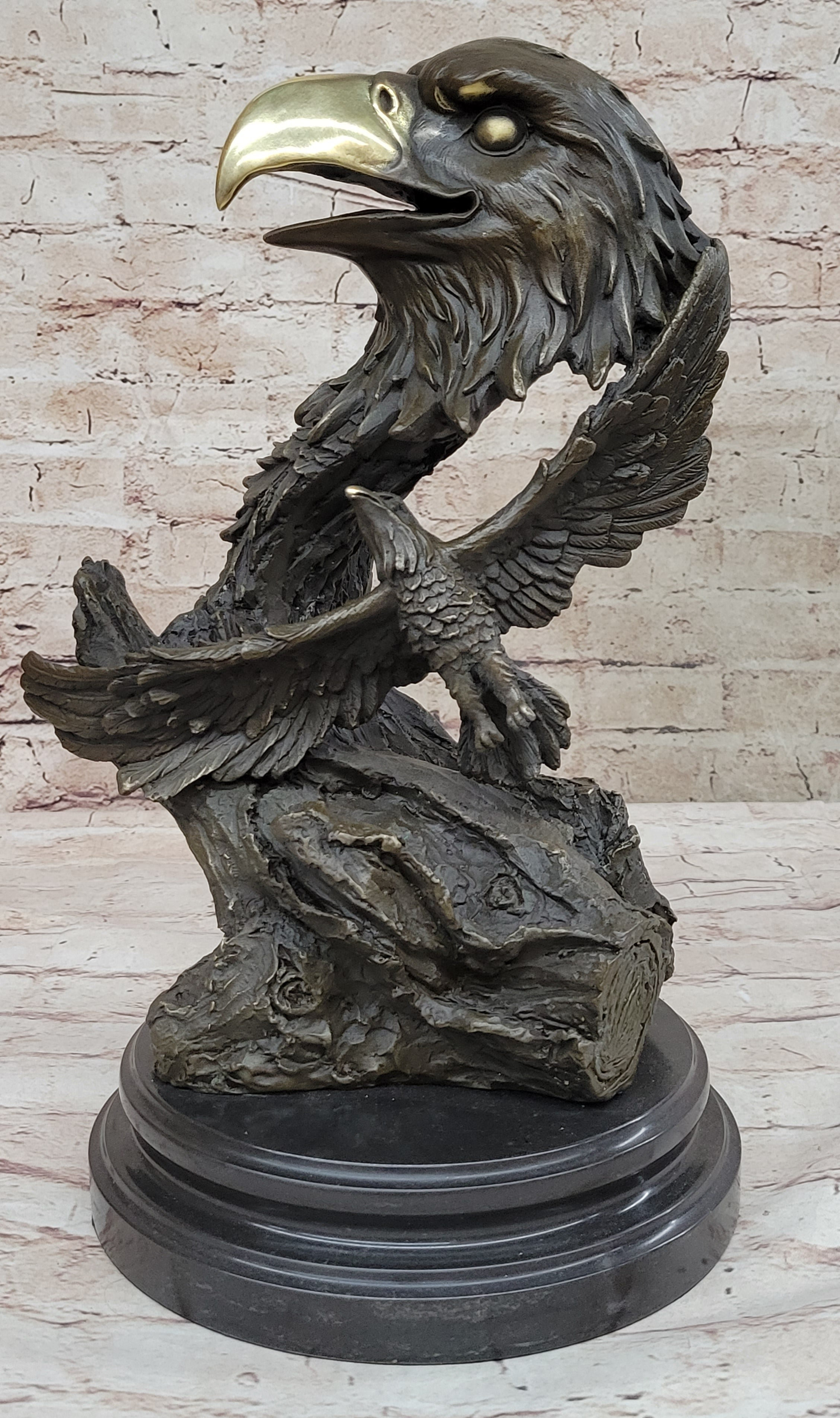 Loon Peak® Kaige Hand Made Original Milo Eagle Falcon Head Genuine ...