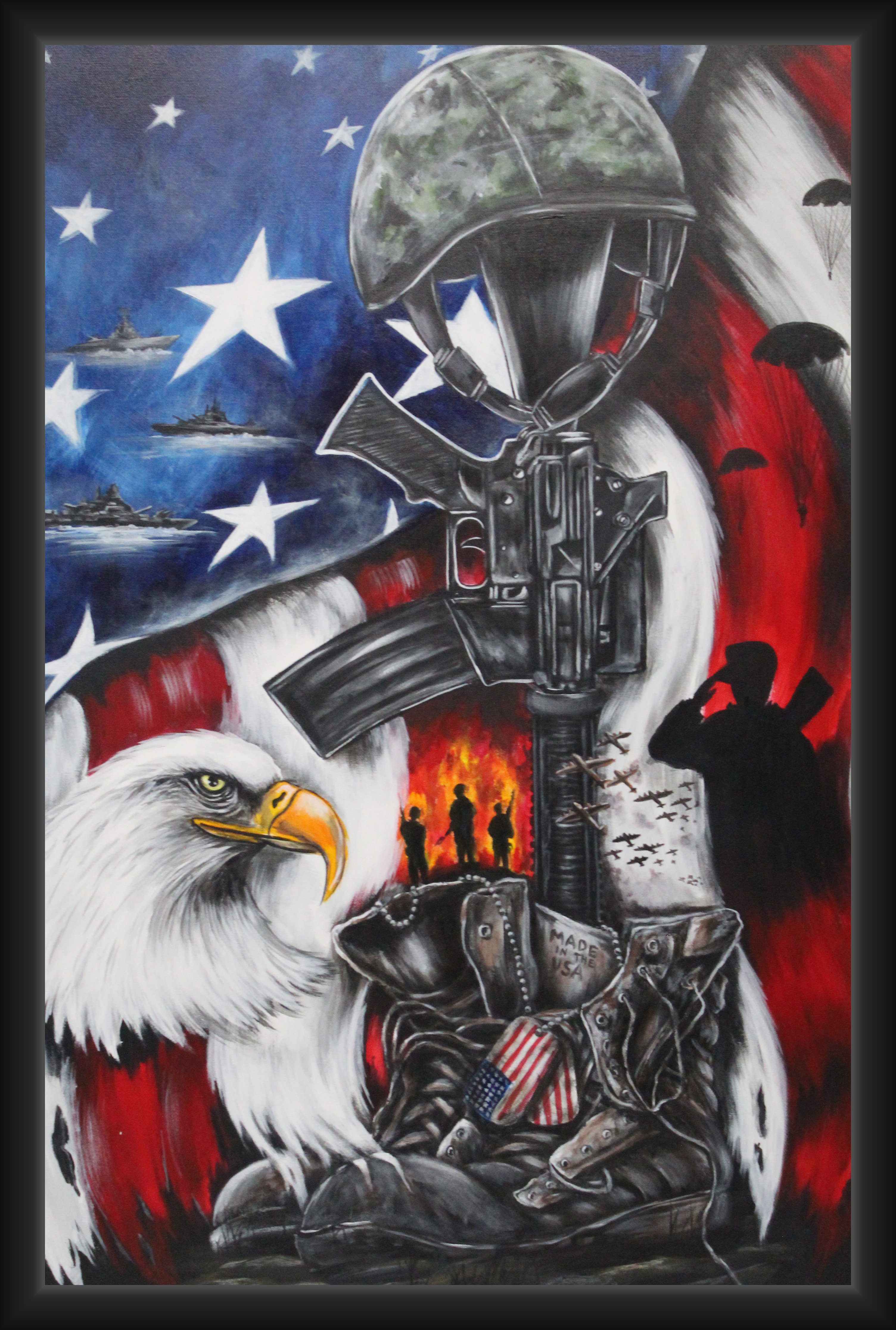BUY ART FOR LESS Officially Licensed Fallen American Patriot Original ...