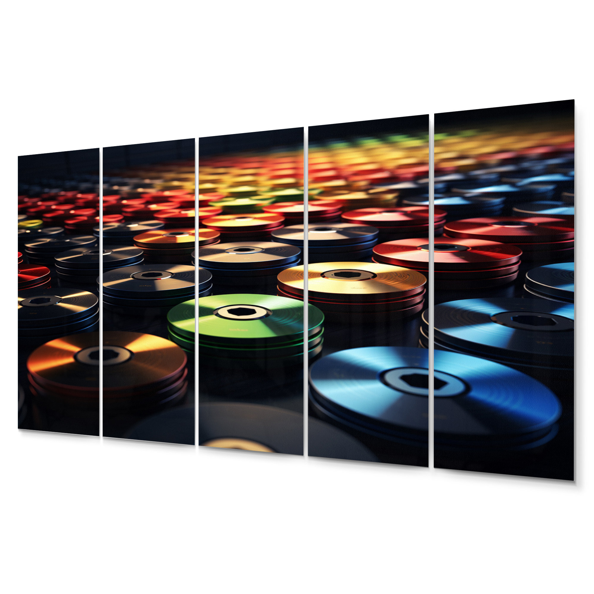 Design Art Discs Photography View I - Music Metal Wall Decor Set ...
