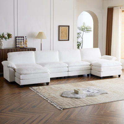 Latitude Run® 4-Seat Sectionals With 2 Ottoman & Reviews | Wayfair