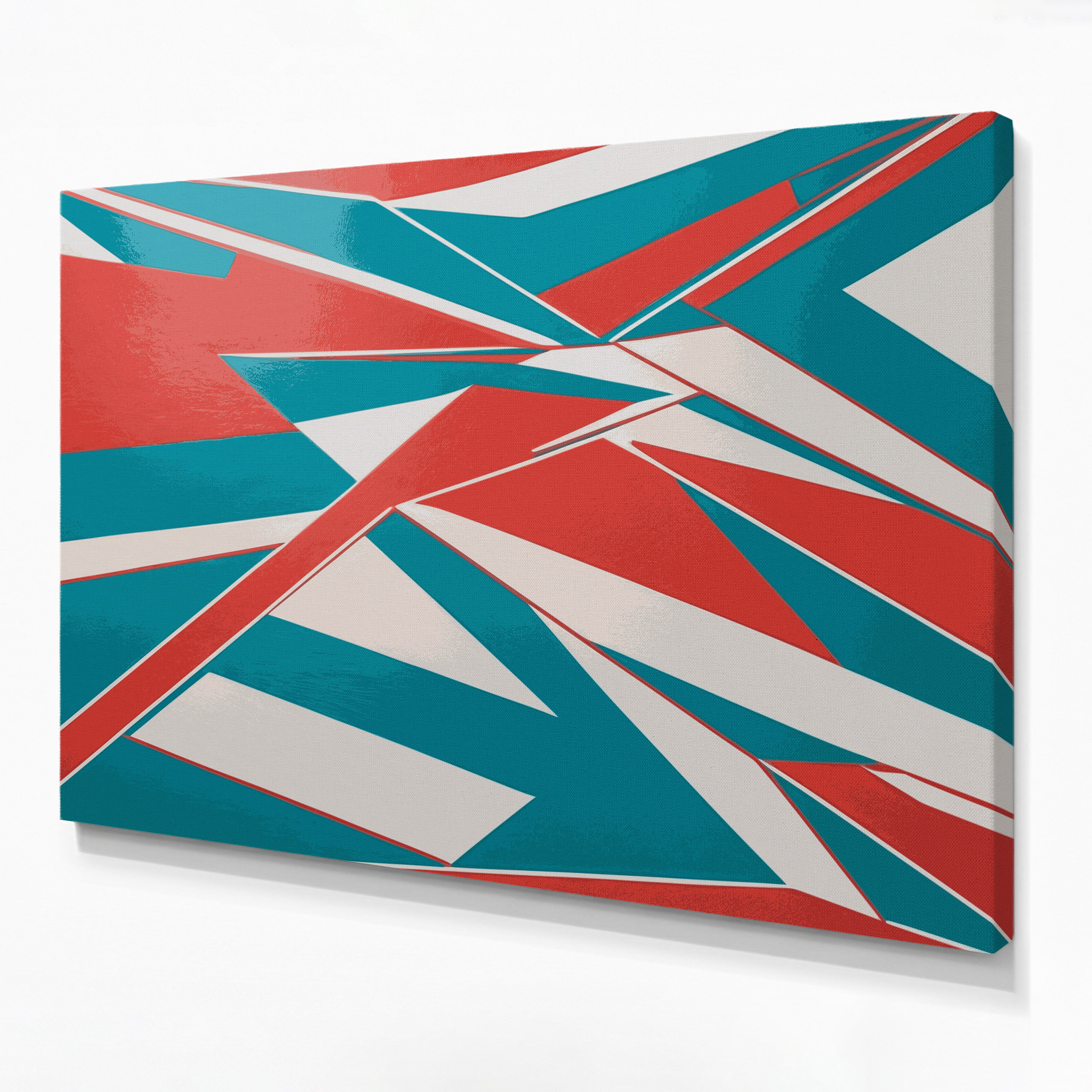 Latitude Run® Hard Edge 83 Blue Canvas Wall Art | Wayfair