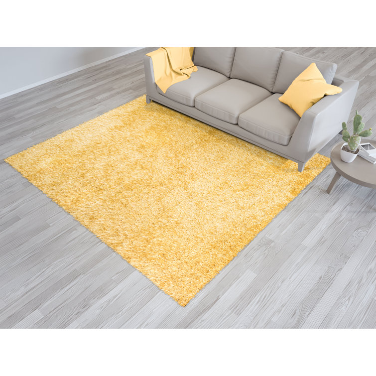 17 Stories Jessica-Marie Solid Colour Shag 60cm X 110cm Area Rug ...