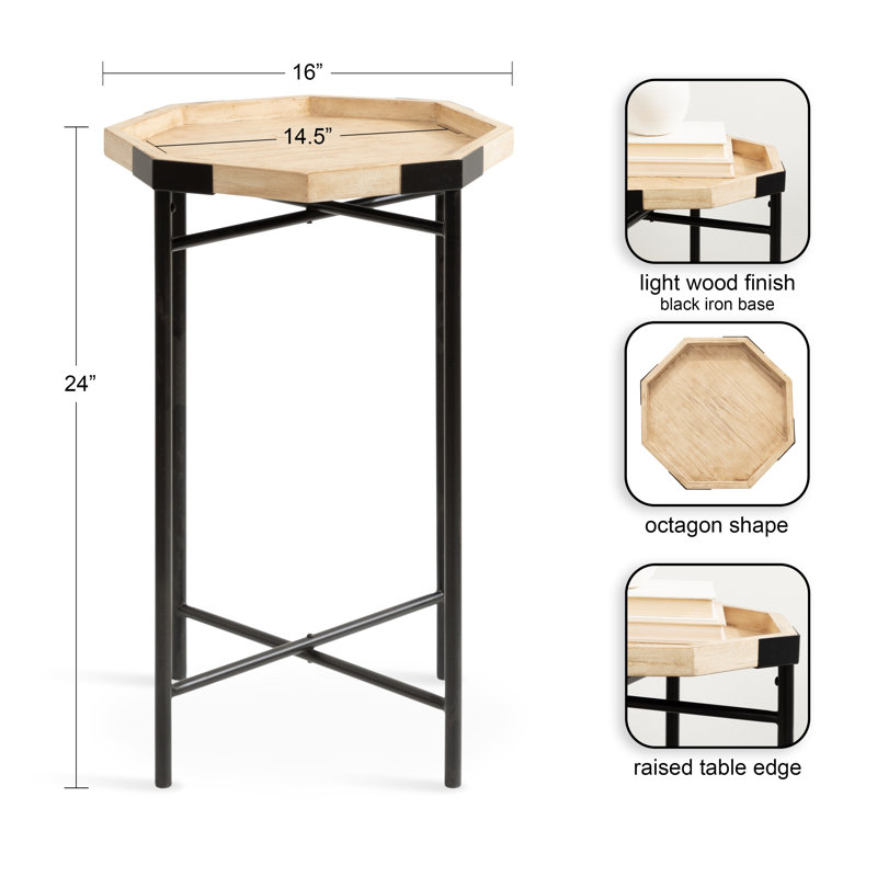 17 Stories Octagon Living Room Side Table | Wayfair