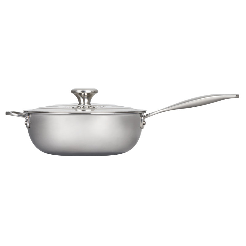 Le Creuset Stainless Steel Nonstick Saucier Pan with Lid | Wayfair