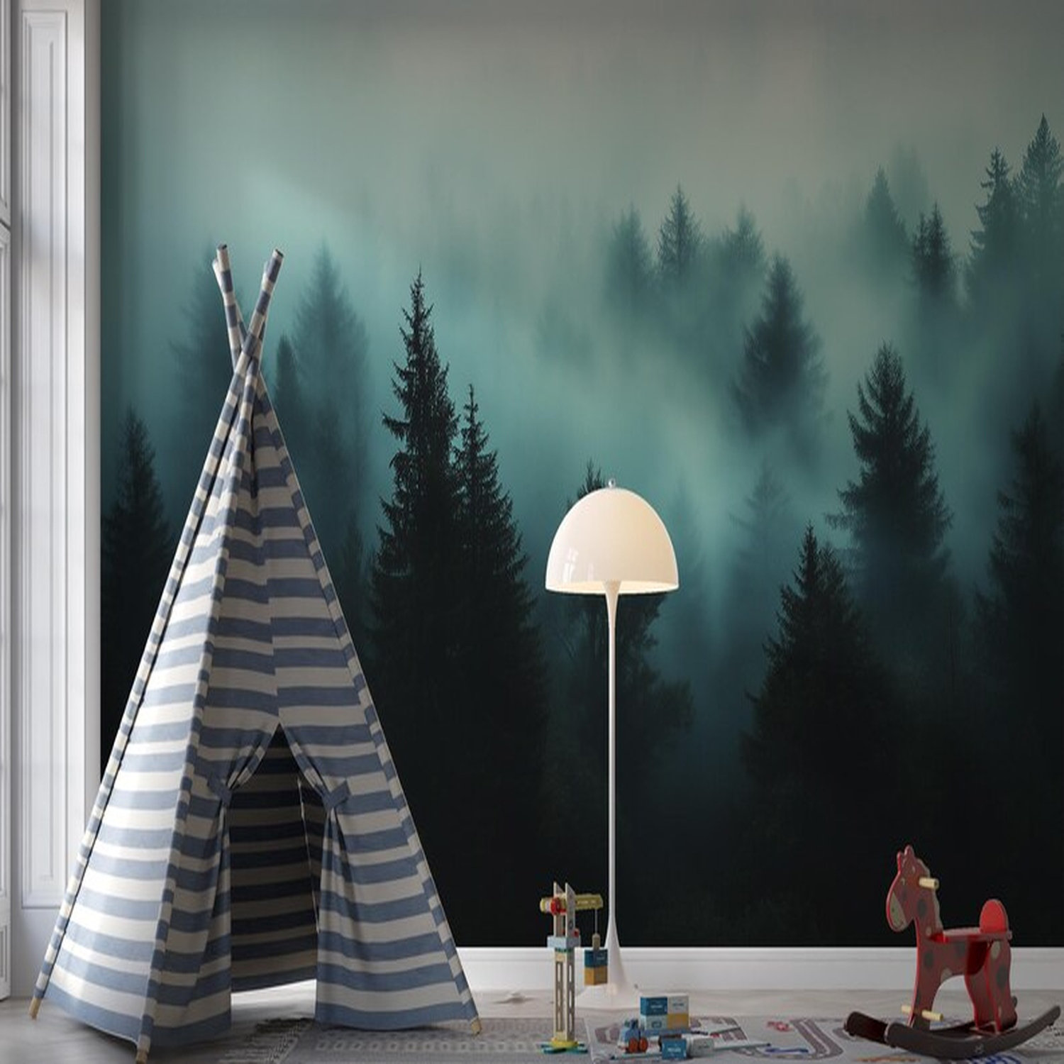 Red Barrel Studio® Deep Misty Forest Landscape | Wayfair