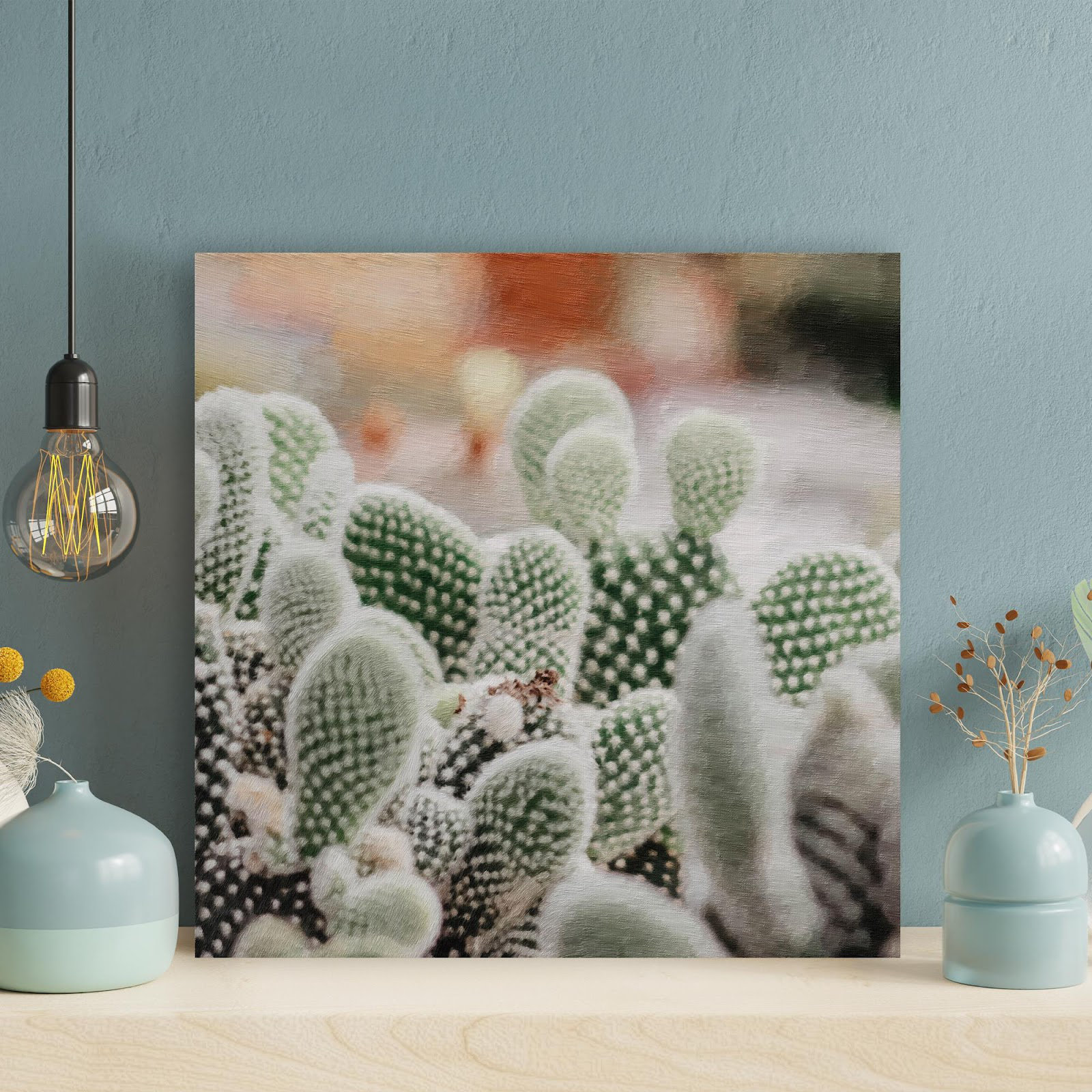 Foundry Select Selective Focus Photo Of Cacti - 1 Piece Square Graphic ...