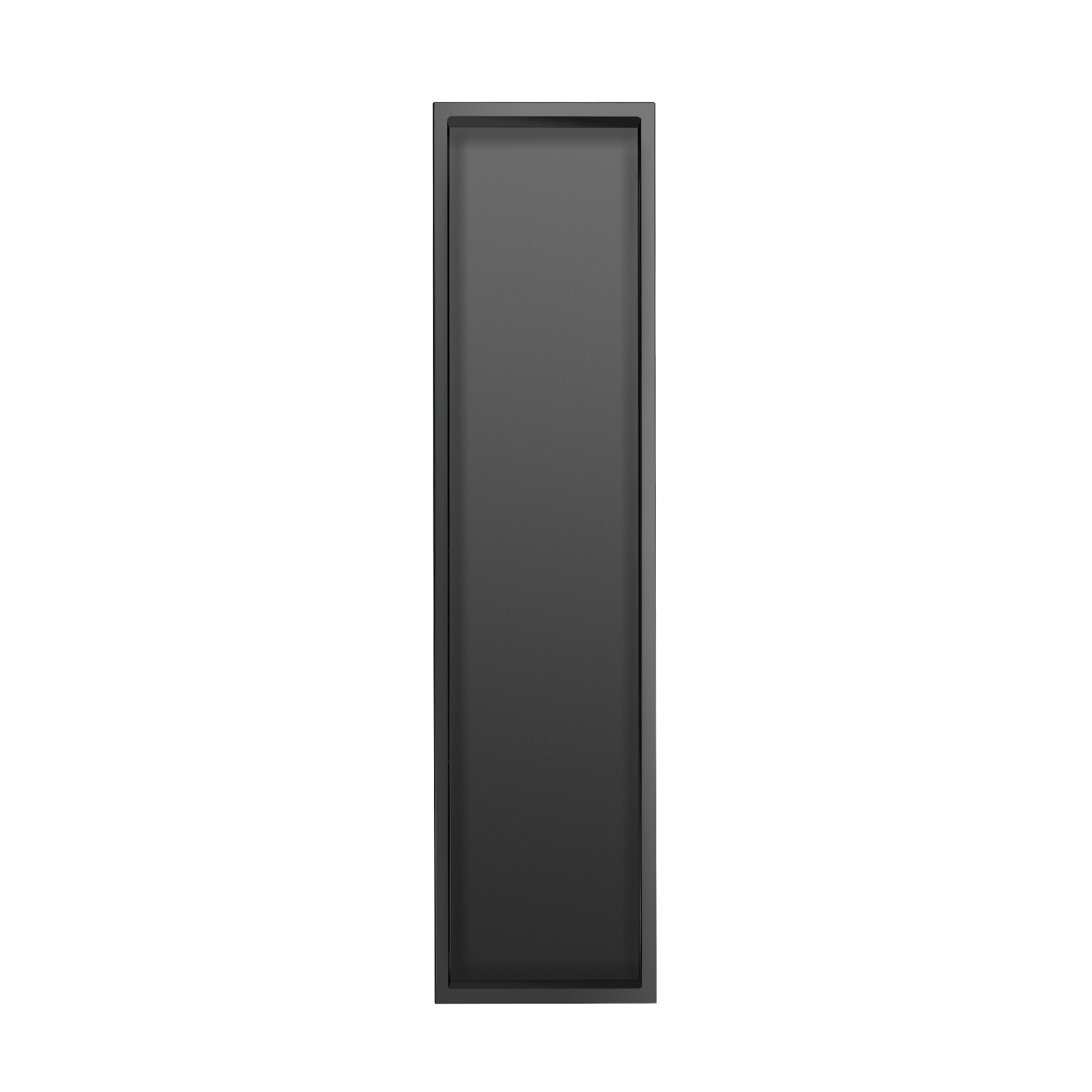 DecoMust 48"x12" Stainless Steel 18 Gauge Black Rectangular Recessed ...