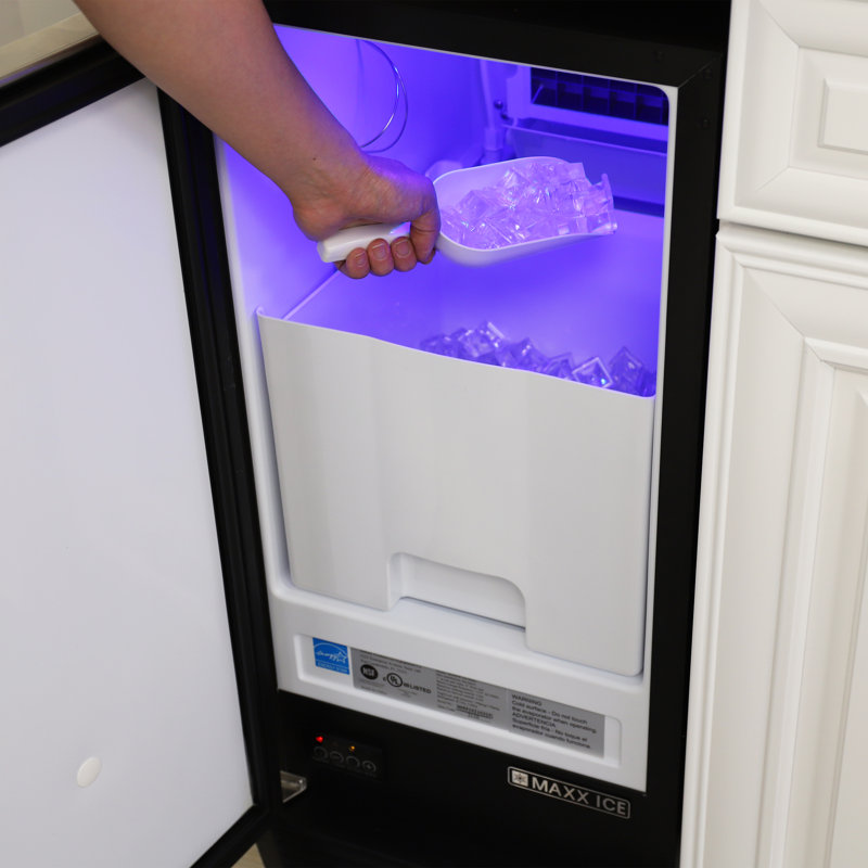 Maxx Ice Self-Contained Indoor Ice Machine, 15"W, 60 lbs, Energy Star ...
