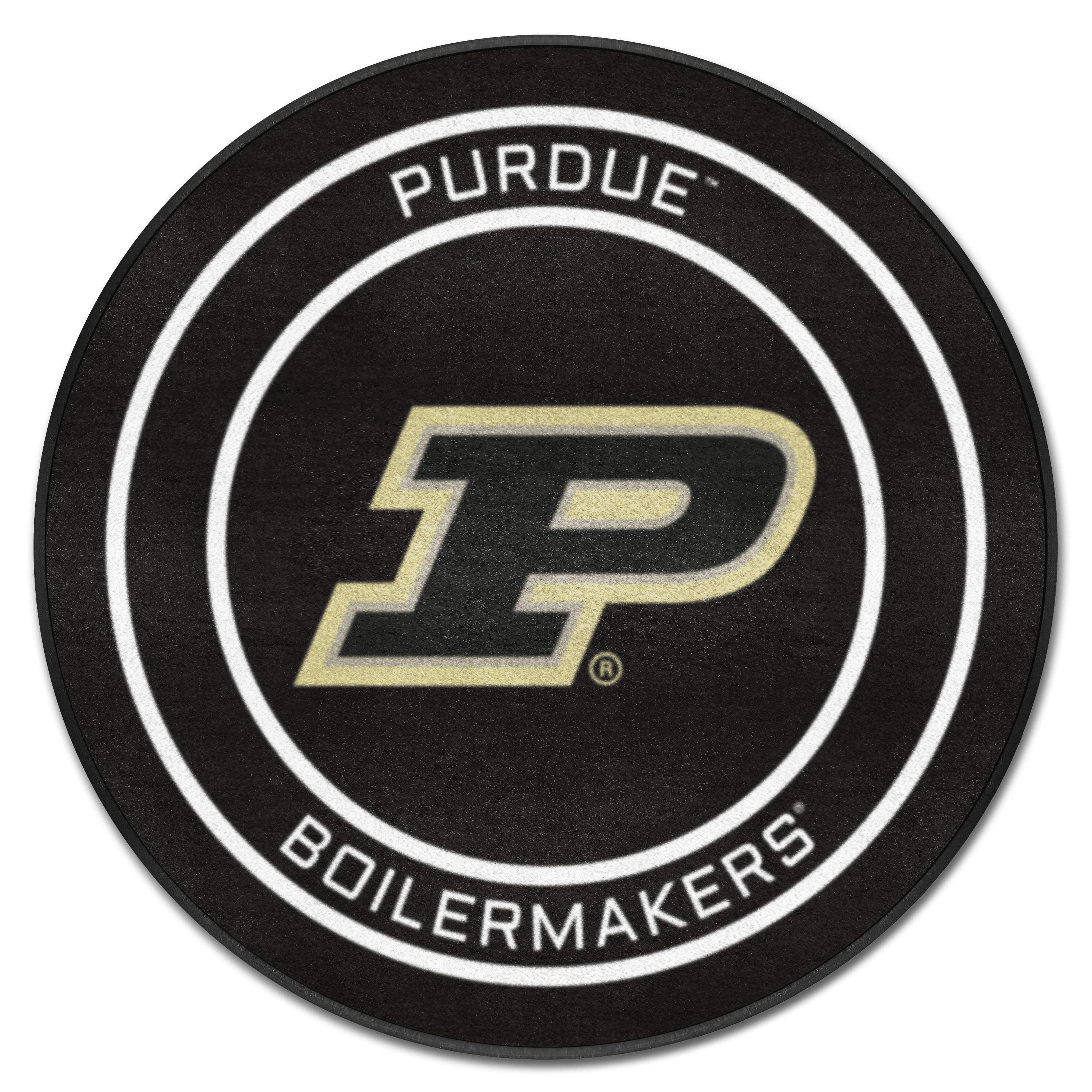 FANMATS Purdue_Purdue Hockey Puck Rug - 27In. Diameter | Wayfair