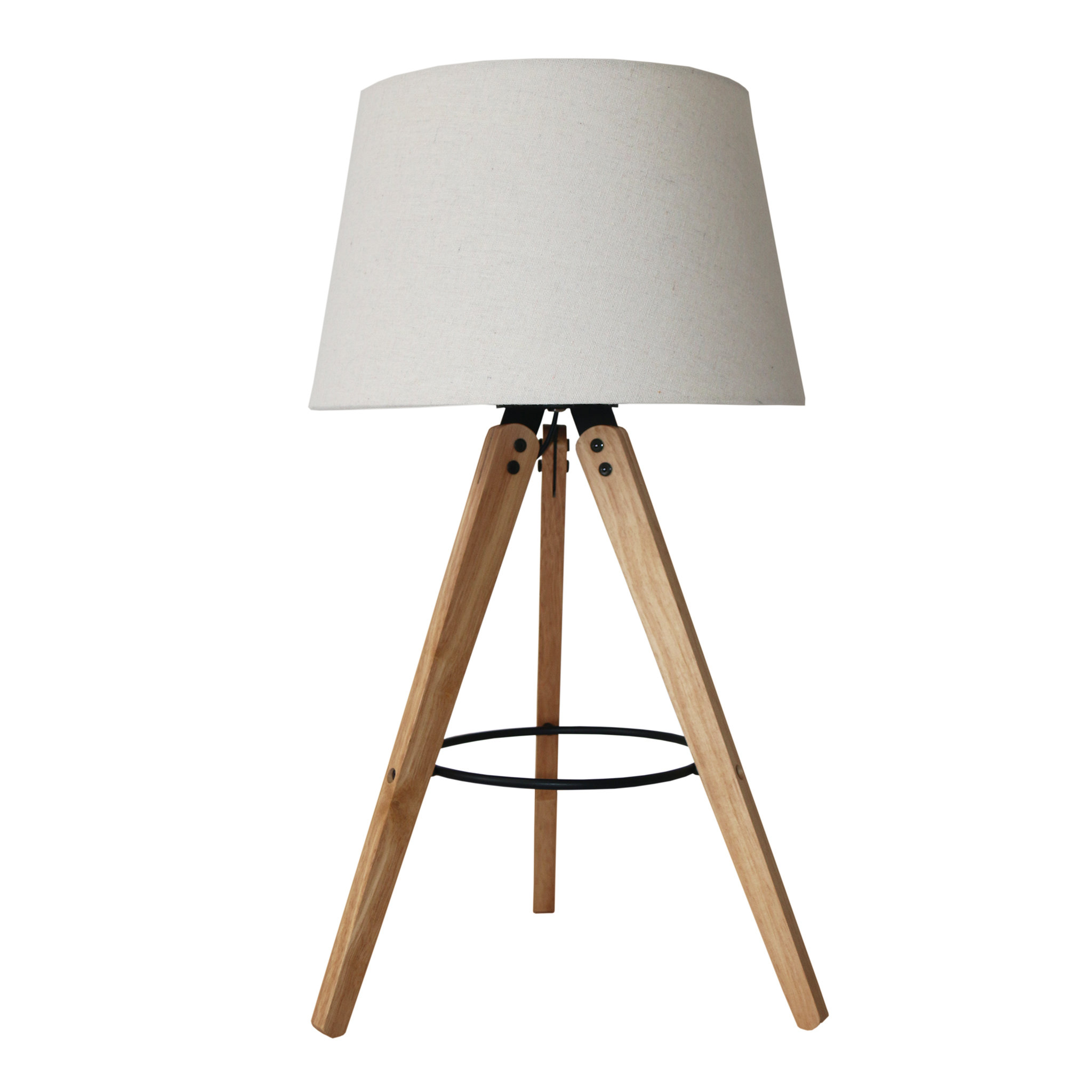 George Oliver Recha THREE LEGGED WOODEN BAR TABLE LAMP WITH TRAPEZOID ...