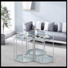 Ivy Bronx Modern Glass End Table with Frame More Storage Space ...