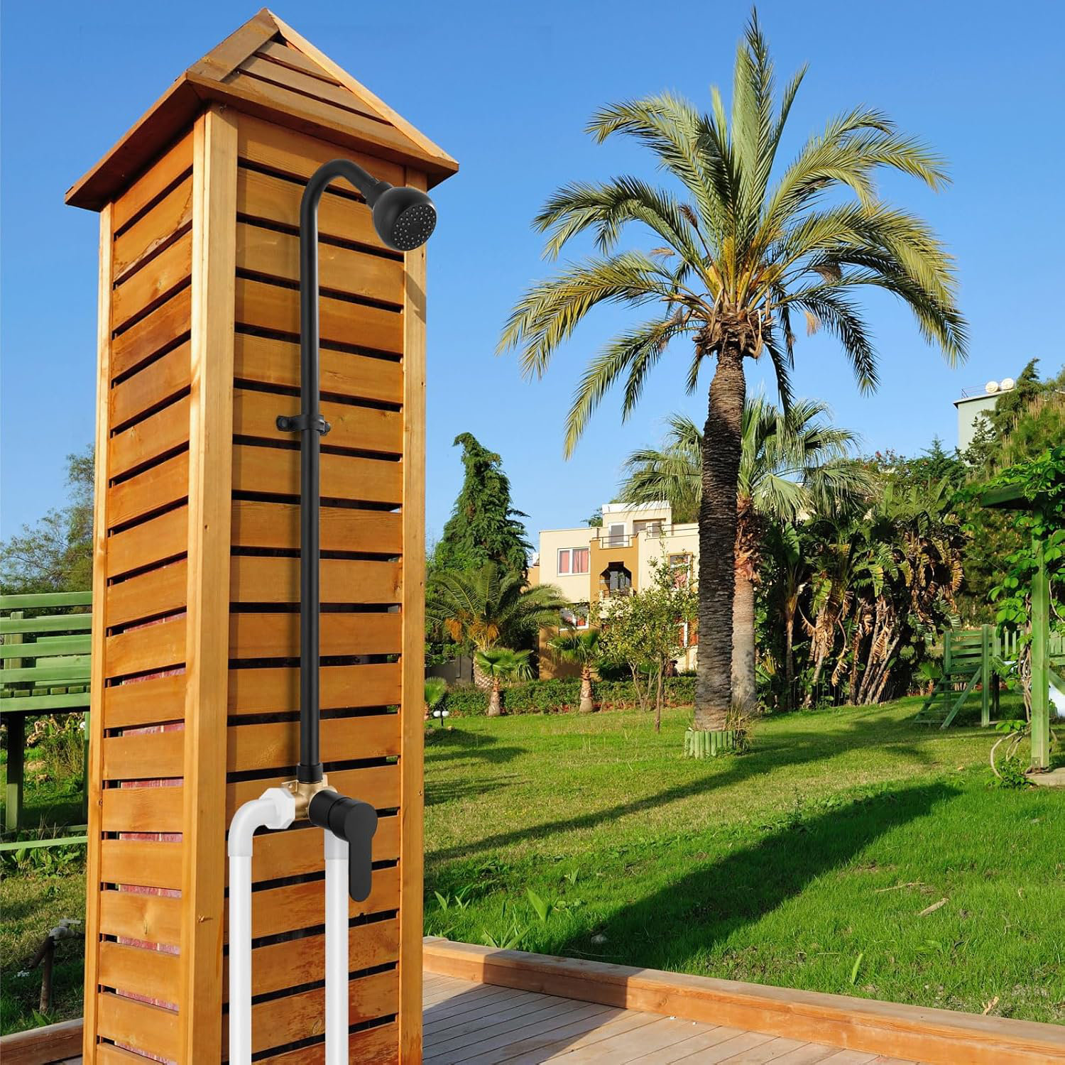 GEMBIK Outdoor Shower Kit,Outdoor Shower Fixtures Faucet Outside Shower ...