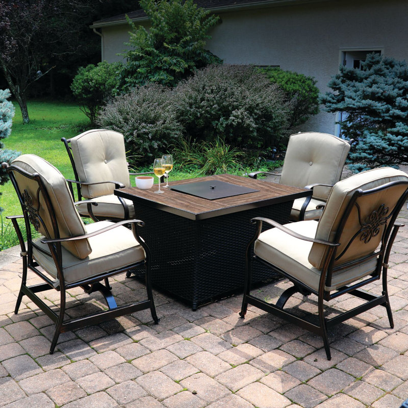 Alcott Hill® Cherette 4 - Person Outdoor Seating Group | Wayfair