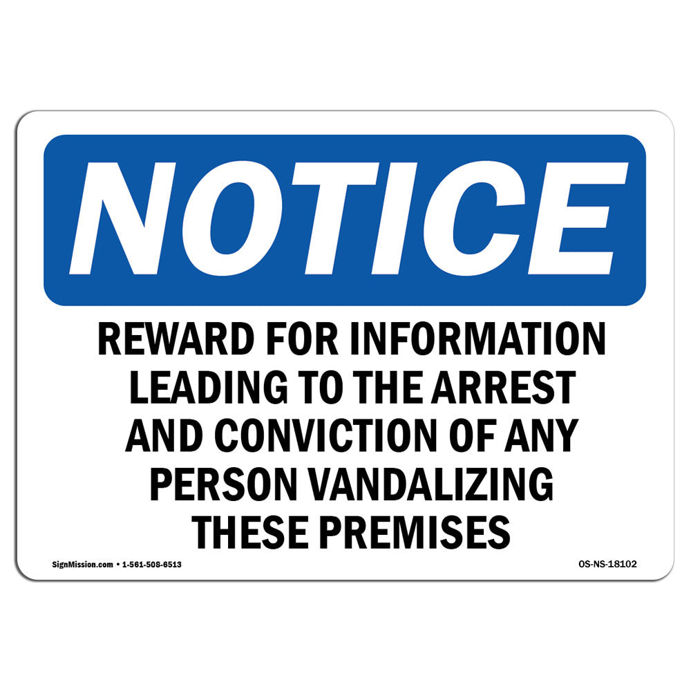 SignMission Reward for Information Leading to the Arrest Sign | Wayfair