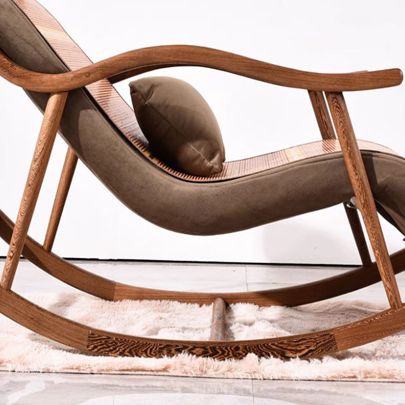 SUPROT The Chic African Mahogany Rocking Chair Rocking Chair | Wayfair