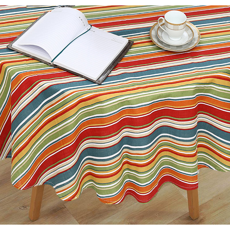 Ruvanti 70 Inch Round Tablecloth 100% Cotton Dining Table Cloth for 4-6 ...
