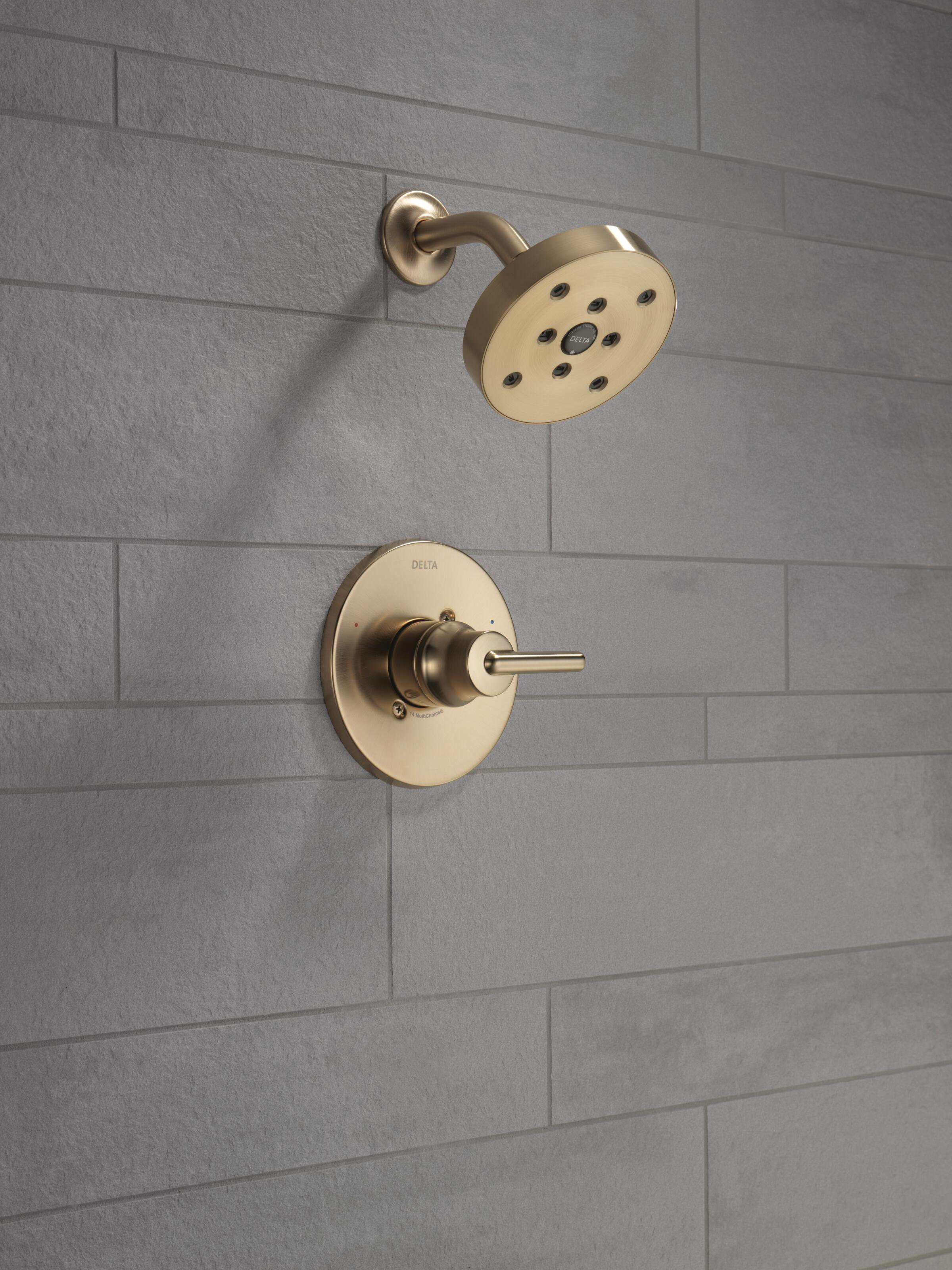 Delta Trinsic 14 Series Single-Function Shower Faucet Set, H2Okinetic ...