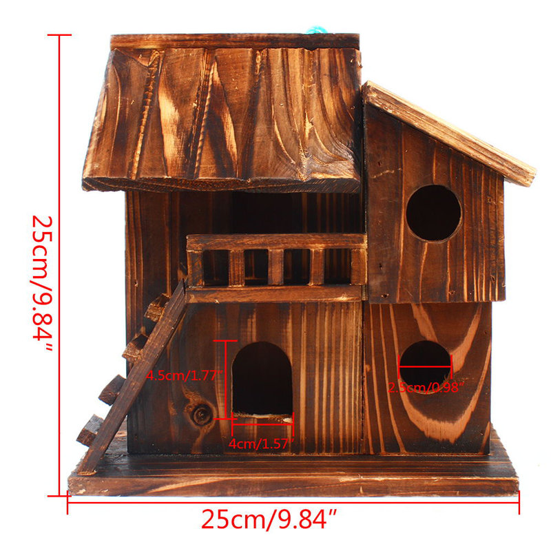 Loon Peak® Ambrasia Wooden Birdhouse Hanging Cage & Reviews | Wayfair