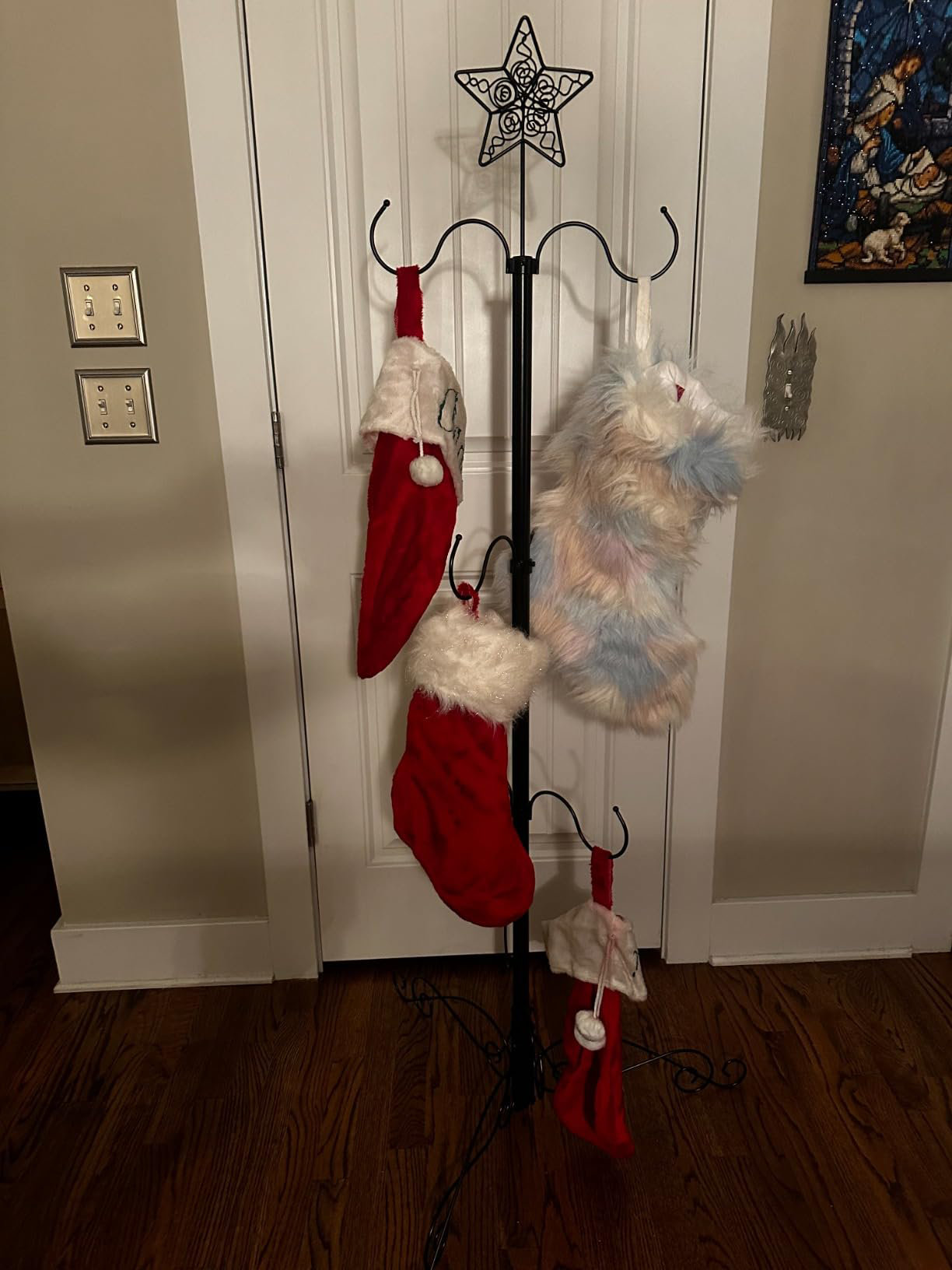 DESGENT 59 Inch Christmas Stocking Hanger Stand Freestanding Holder ...
