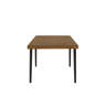 Mercer41 Hillary Walnut & Black Finish Dining Table W/2 Leaves | Wayfair