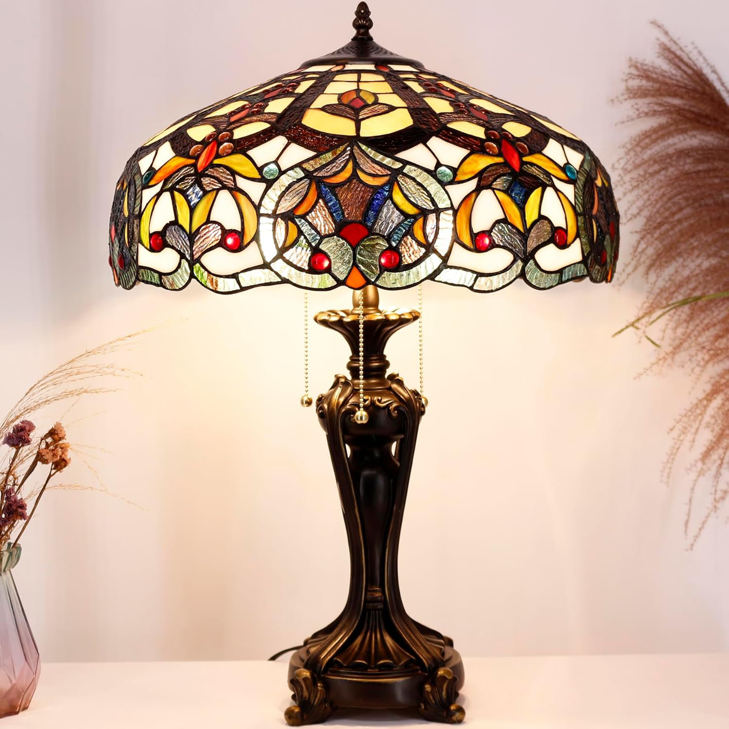 Fleur De Lis Living 24-Inch Table Lamp Base Replacement For Tiffany ...