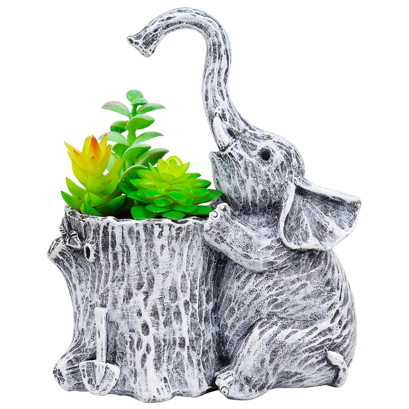 Dakota Fields Elephant Planters For Plant Lovers Cute Outdoor Plant ...