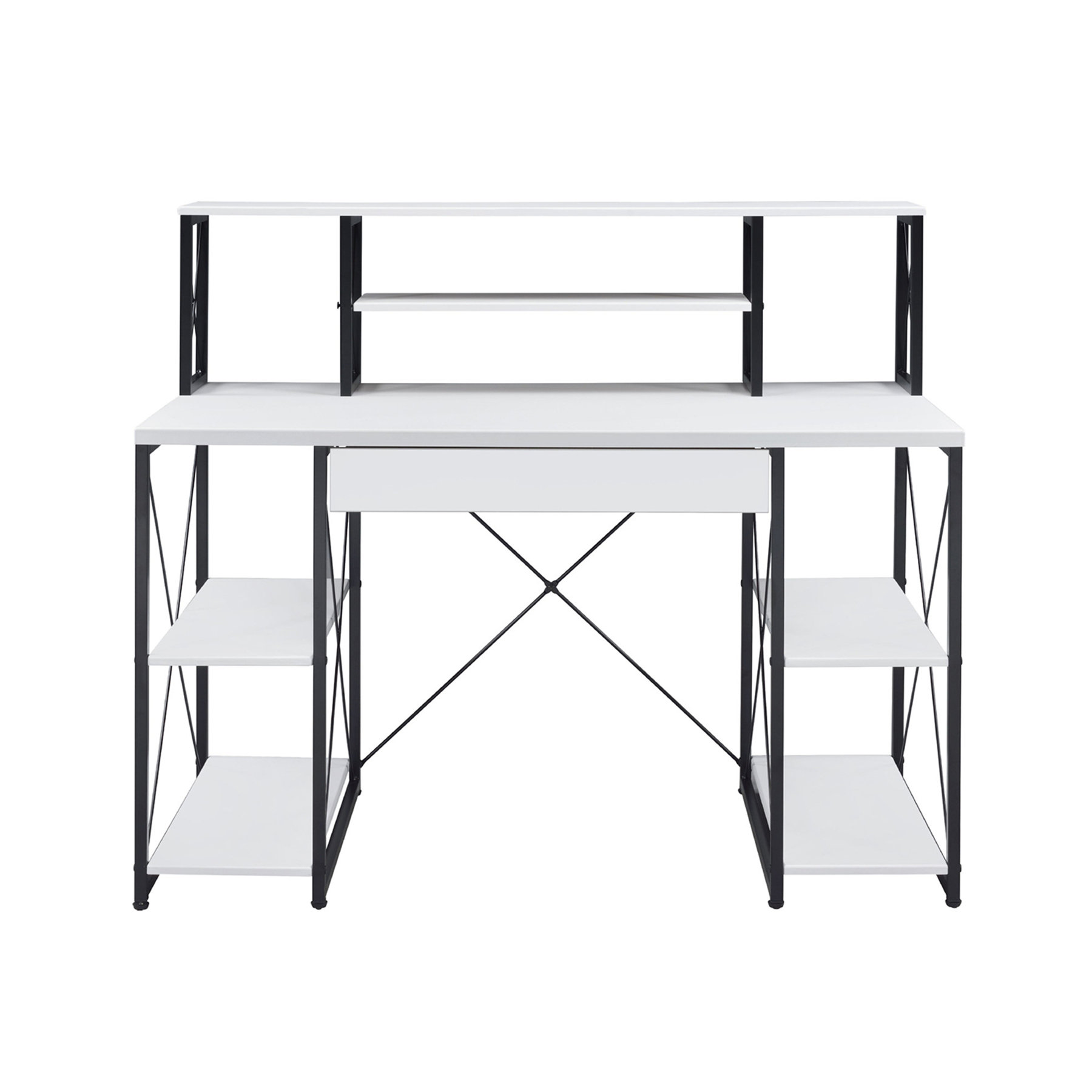 Latitude Run® Writing Desk with One Drawer and 8 Open Compartment | Wayfair