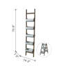 Ophelia & Co. Farmhouse Foldable Reed Galvanized and Wood Ladder ...