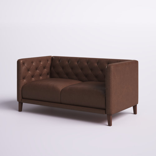 Trent Austin Design® Lubbers 59.75'' Faux Leather Loveseat & Reviews ...